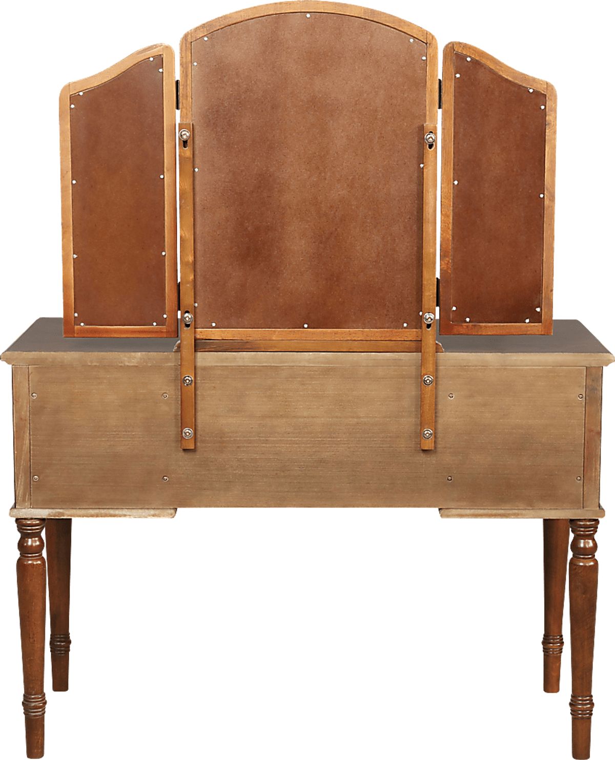 Hervel Cherry Dark Wood Vanity | Rooms to Go