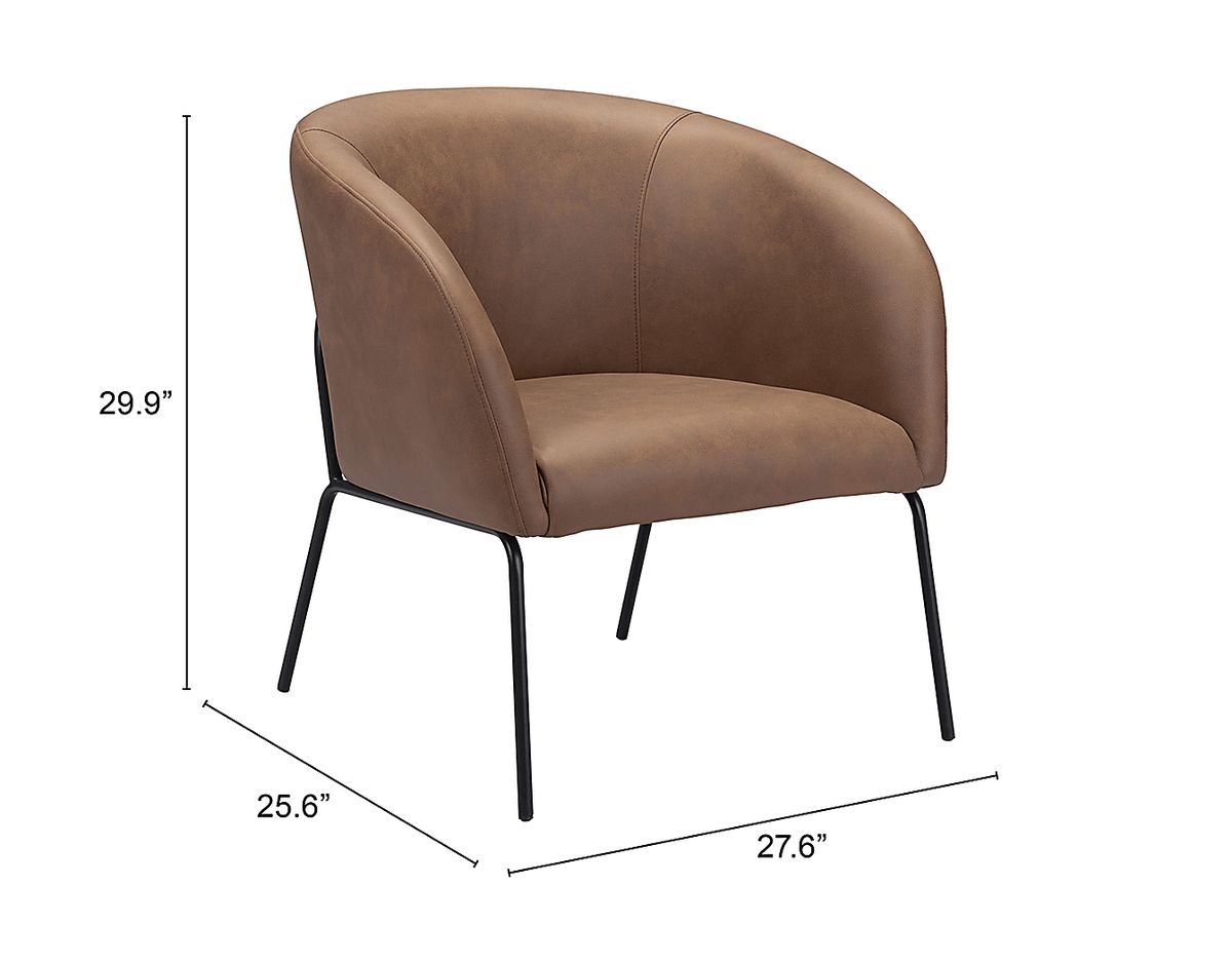 Hesterburg Brown Polyester Fabric Accent Chair | Rooms to Go