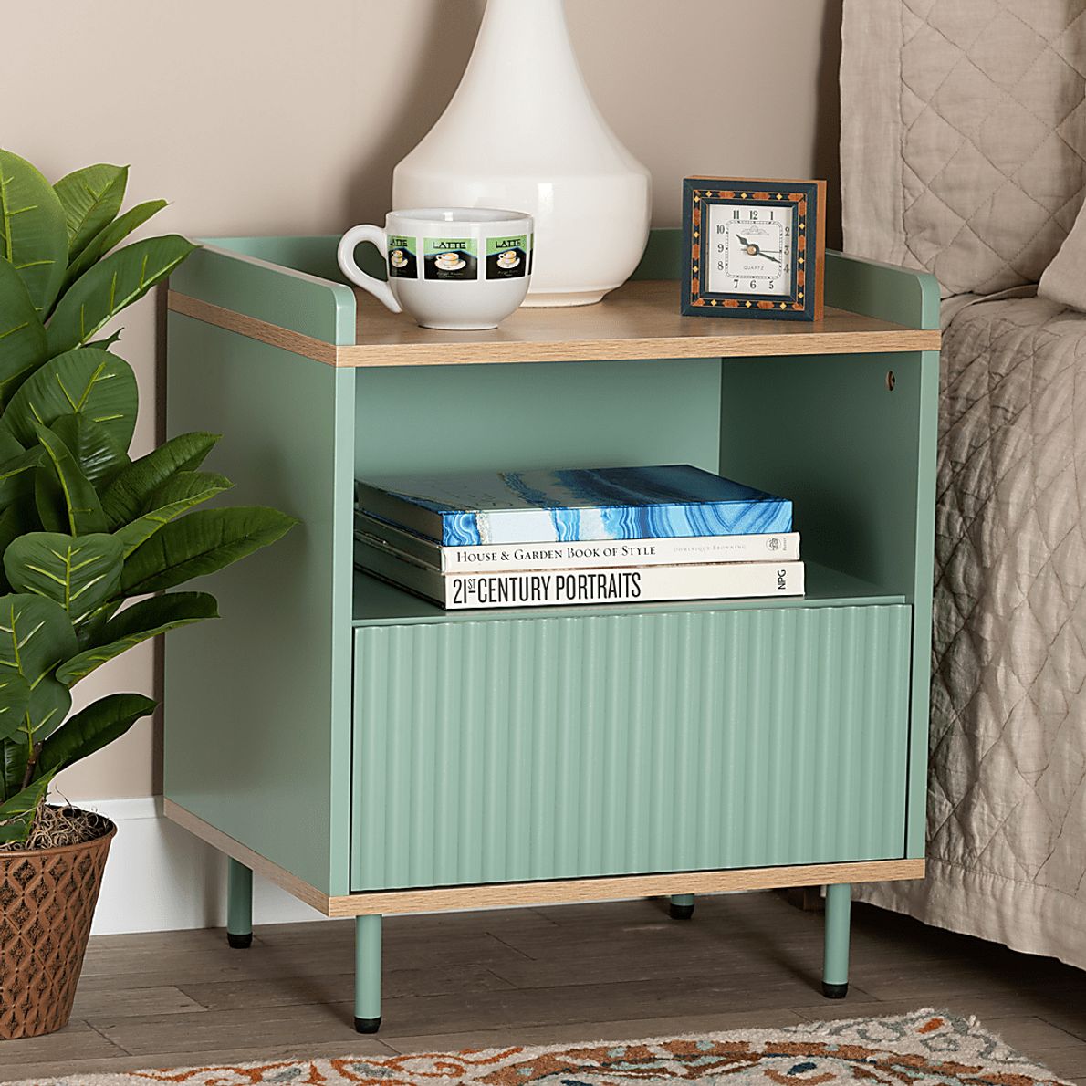 Heyden Mint Green Nightstand - Rooms To Go