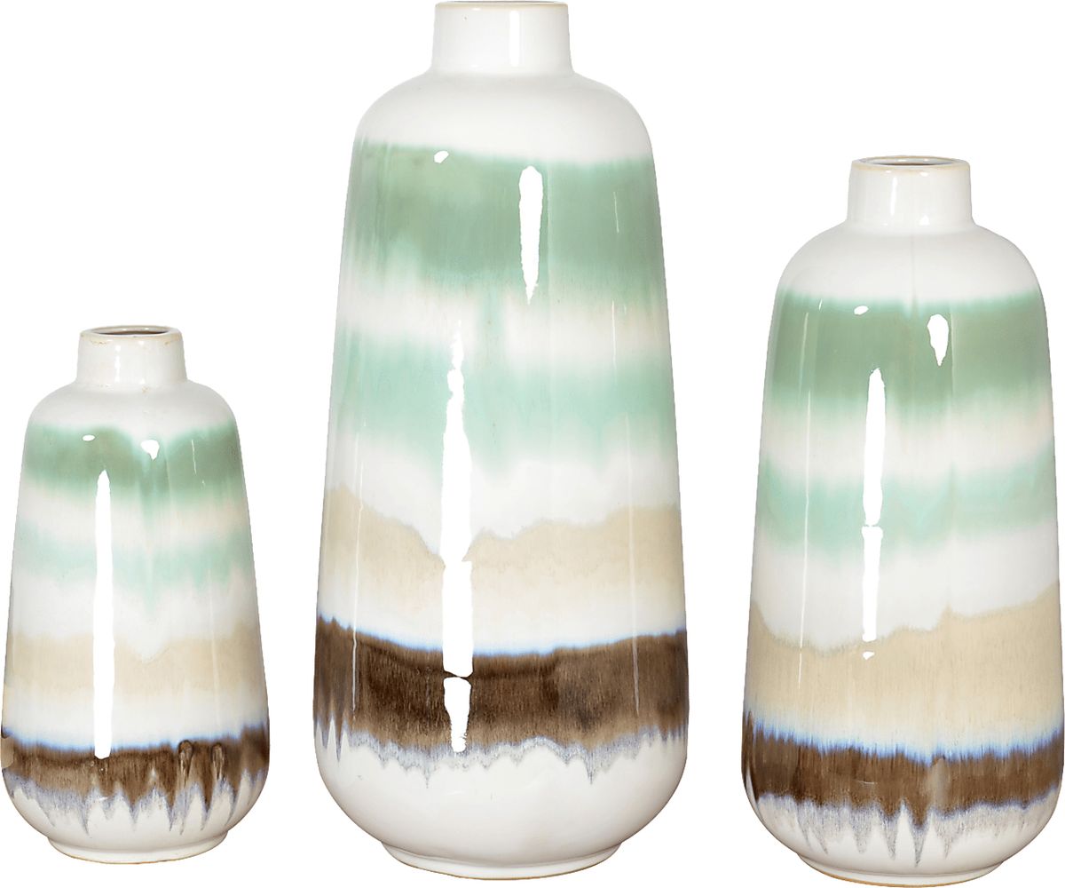 Hezar Green Vase, Set Of 3 | Rooms to Go
