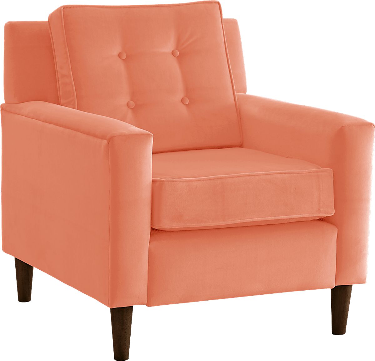 Hiawata Papaya Orange Polyester Fabric Accent Chair | Rooms to Go
