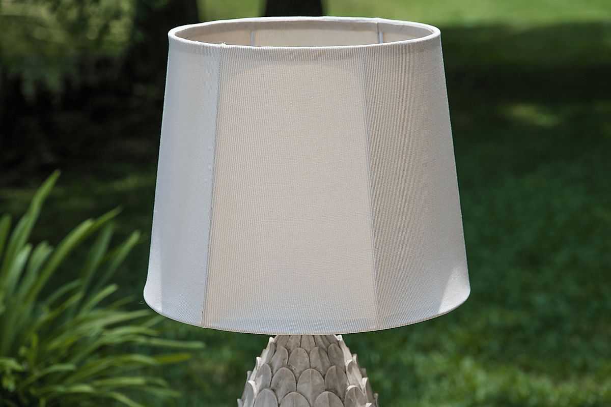 Hibriten White Outdoor Table Lamp | Rooms to Go