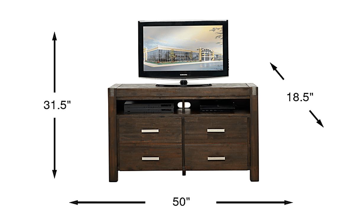 Hidden Springs II Espresso Dark Wood Console | Rooms to Go