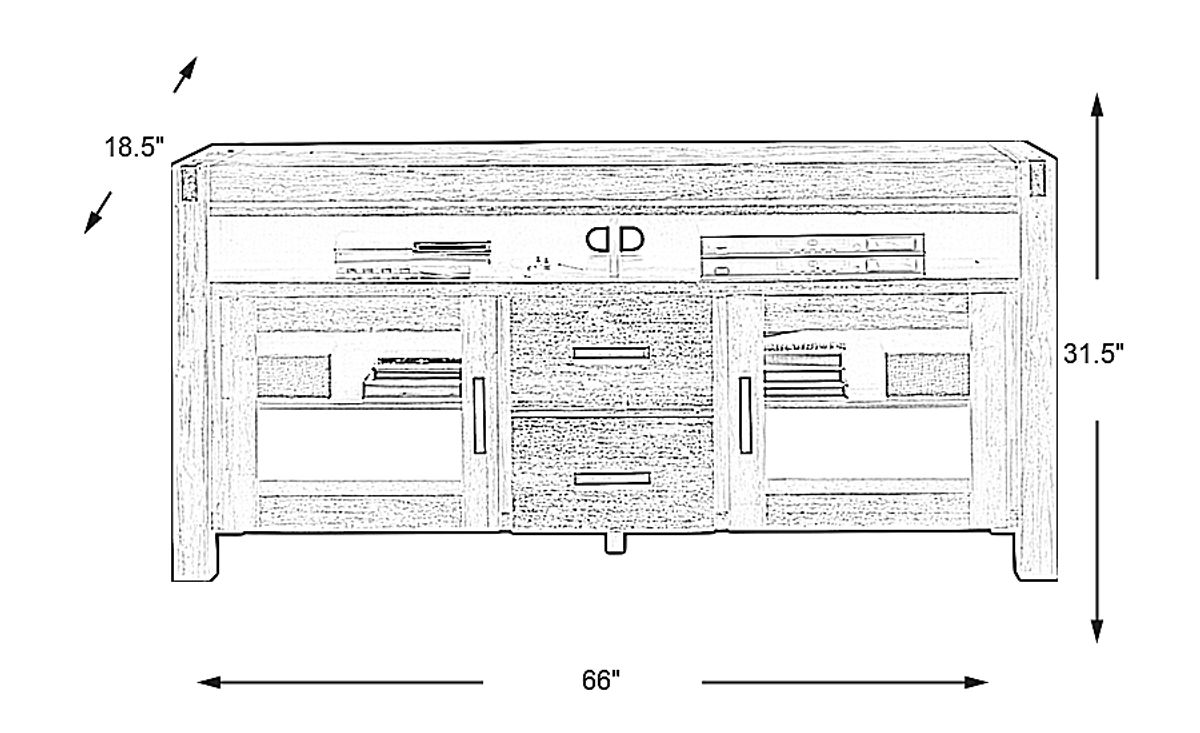Hidden Springs II Espresso Dark Wood Console | Rooms to Go