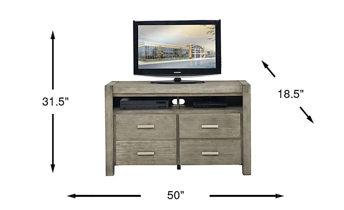Hidden Springs II Gray 50 in. Flat Screen Console - Rooms To Go