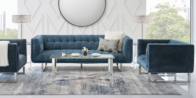 Blue Living Room Furniture Sets (Sofa & Loveseat)﻿