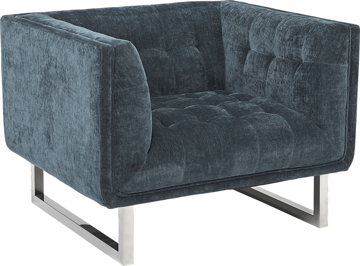 High Rise Blue Microfiber Chair | Rooms to Go