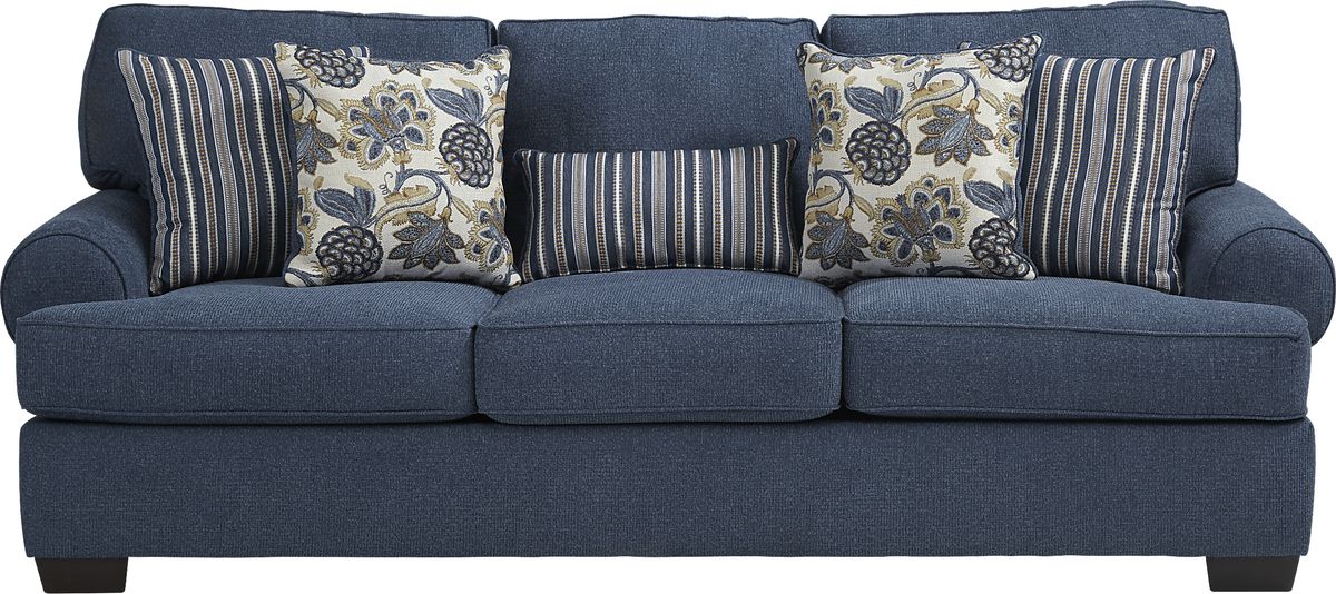 Highland Lakes Blue Polyester Fabric Sofa | Rooms to Go