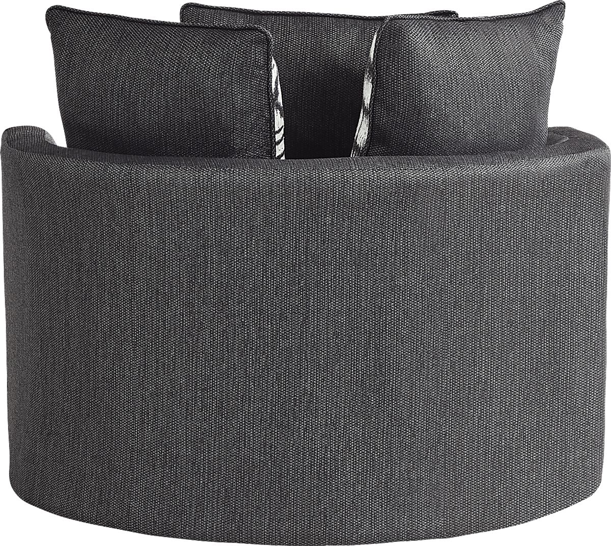 Highland Square Black Polyester,Polypropylene Fabric Swivel Chair ...
