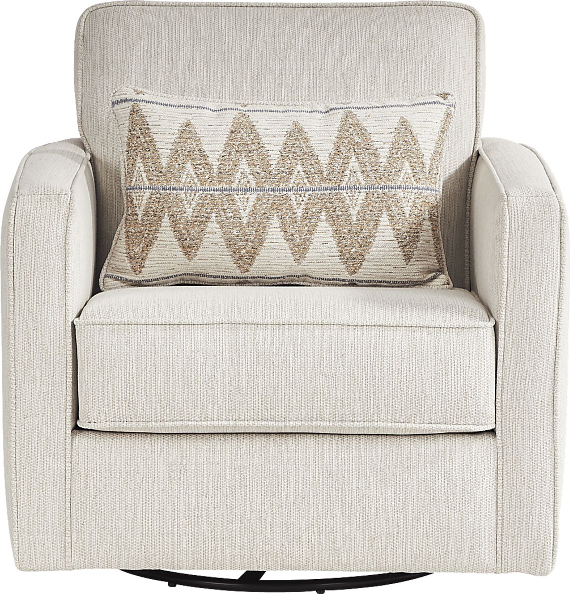 Highland Square White Swivel Chair - Rooms To Go