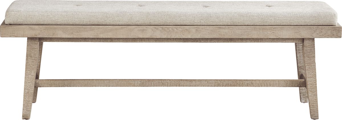 Hill Creek Natural Light Wood Solid Bench | Rooms to Go