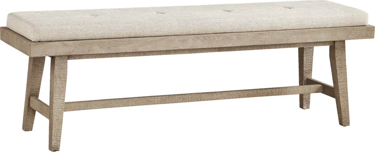 Hill Creek Natural Light Wood Solid Bench | Rooms to Go