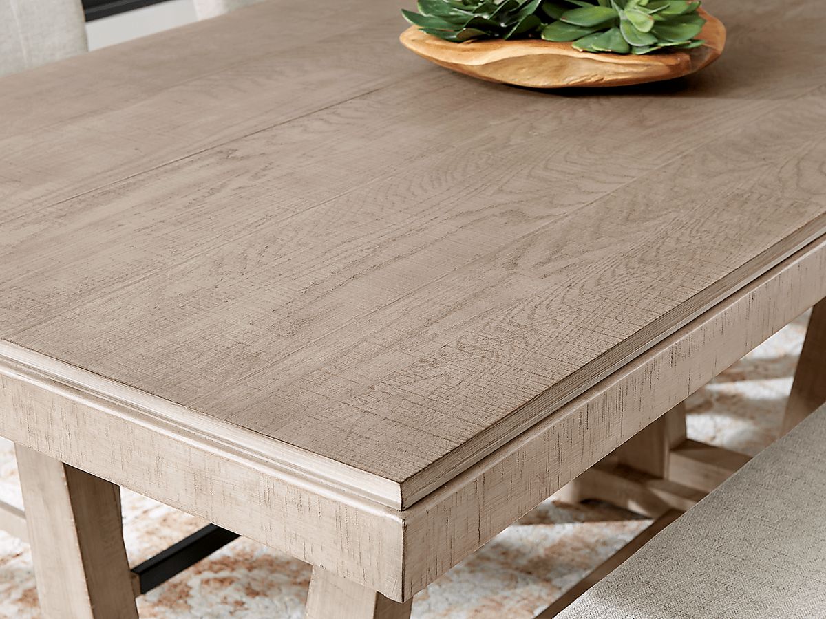 Hill Creek 5 Pc Natural Light Wood Dining Room Set With Counter Height ...