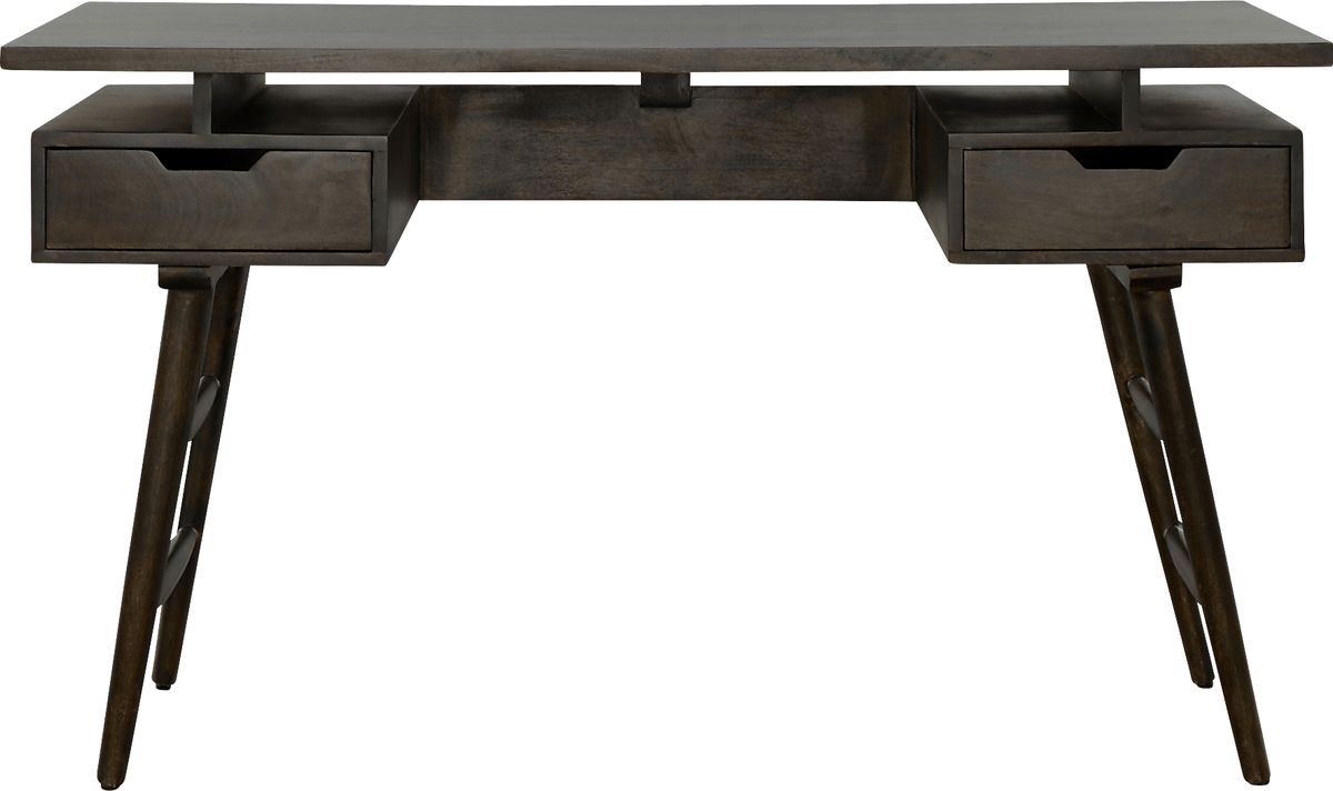 Hillahay Brown Dark Wood Desk | Rooms to Go