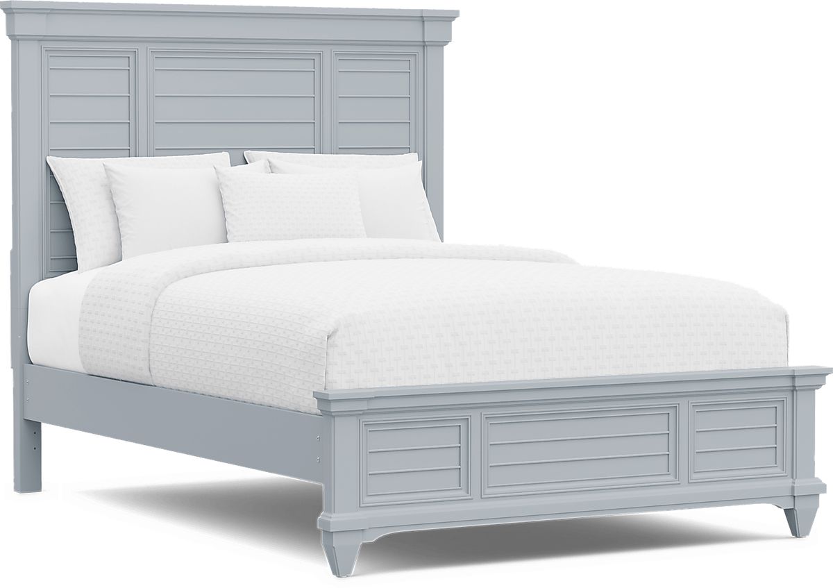 Hilton Head Blue Colors 3 Pc Queen Panel Bed | Rooms to Go