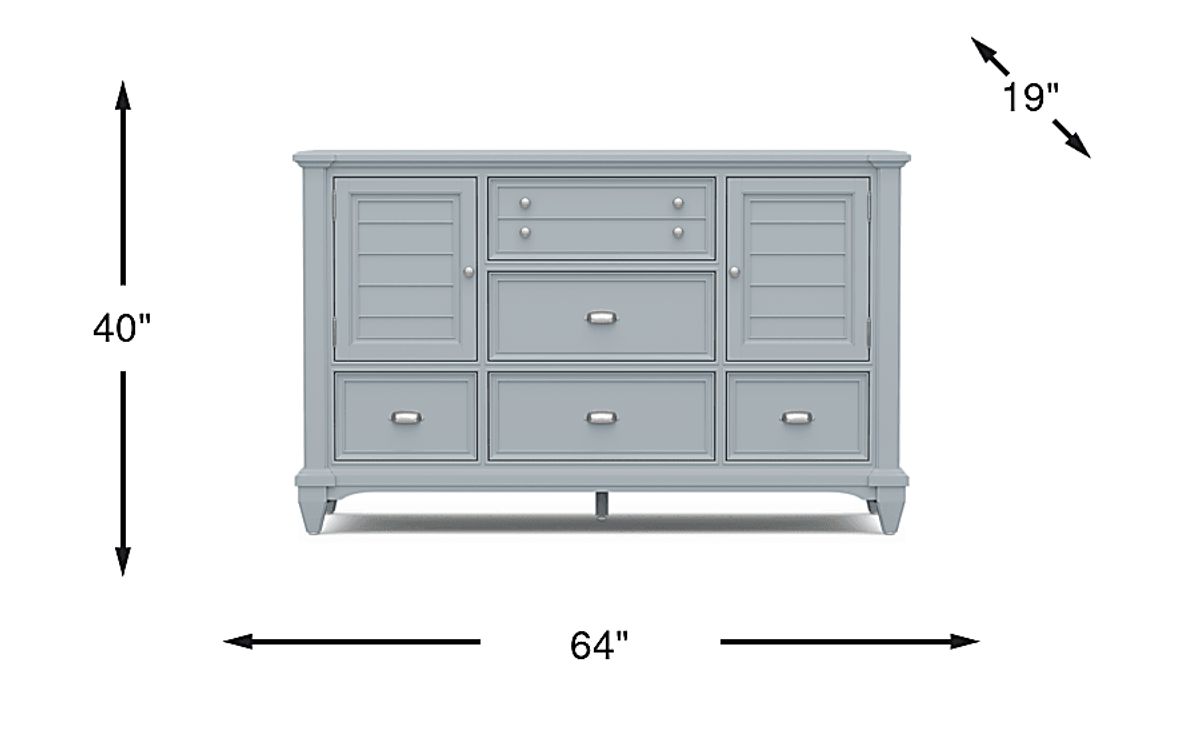 Hilton Head Blue Colors Dresser | Rooms to Go