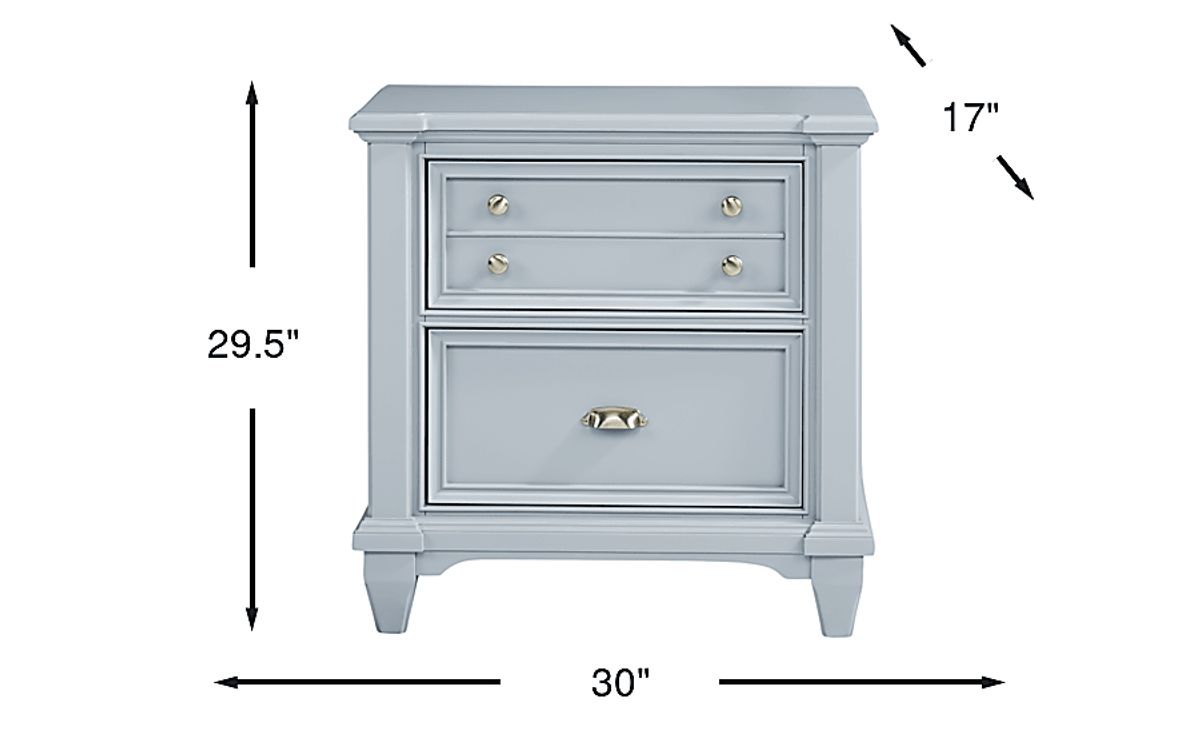 Hilton Head Blue Colors Nightstand | Rooms to Go