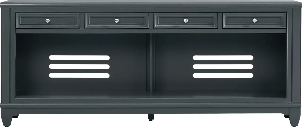 Hilton Head Graphite Black 80 in. Console | Rooms to Go