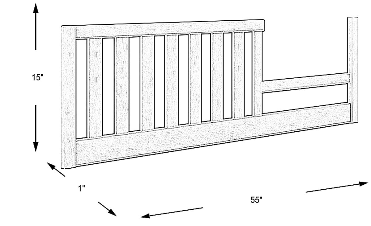 Hilton Head Graphite Black Toddler Rail | Rooms to Go