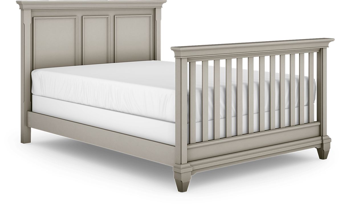 Hilton Head 3 Pc Gray Crib With Toddler Rail And Full Rails | Rooms to Go