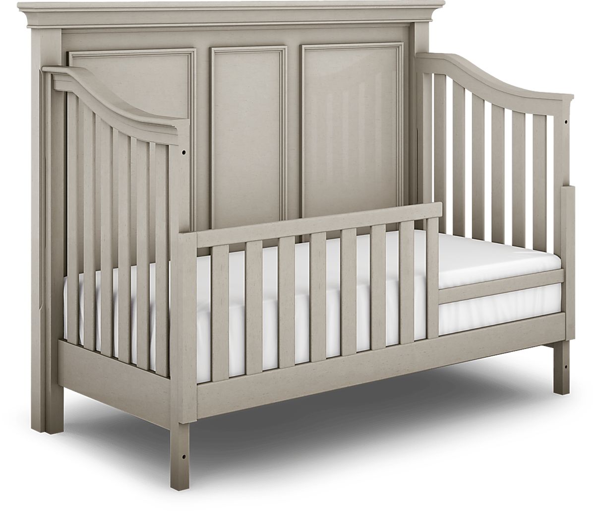 Hilton Head 3 Pc Gray Crib With Toddler Rail And Full Rails | Rooms to Go