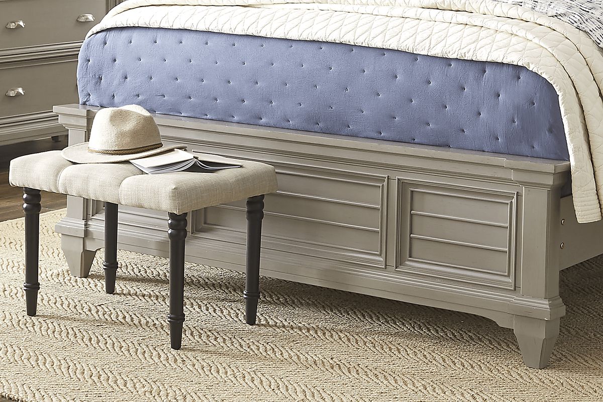 Hilton Head Gray 3 Pc King Panel Bed | Rooms to Go