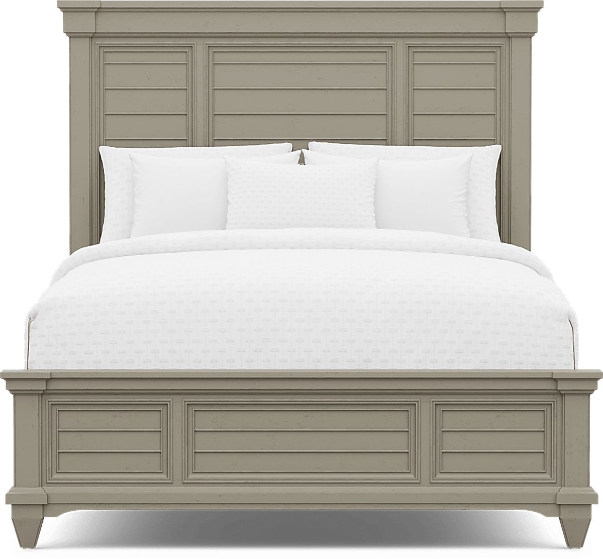 Hilton Head 5 Pc Gray Queen Bedroom Set With Door Dresser, Mirror, 3 Pc ...