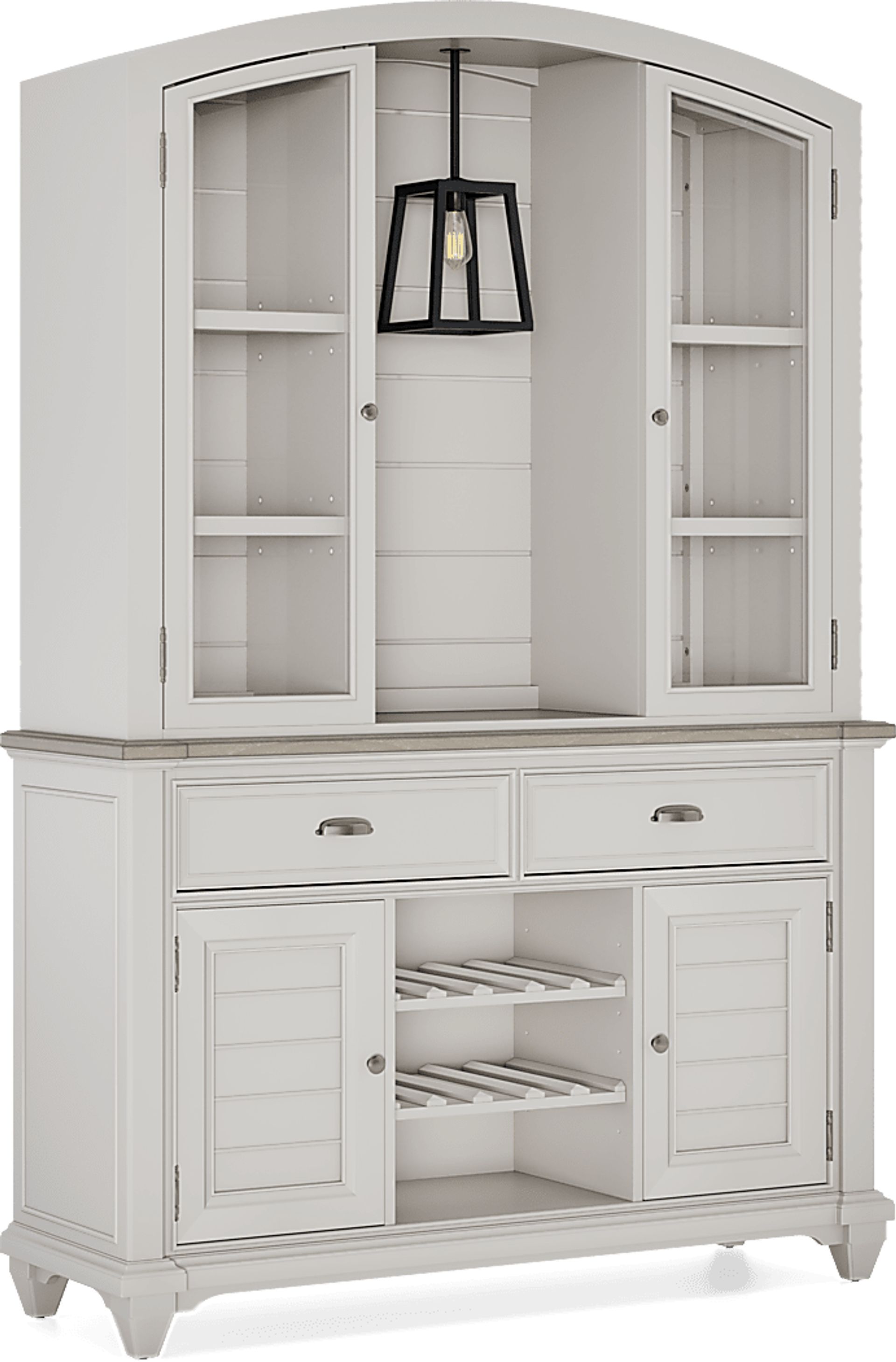 Hilton Head White Colors,White 2 Pc Buffet And Hutch | Rooms to Go