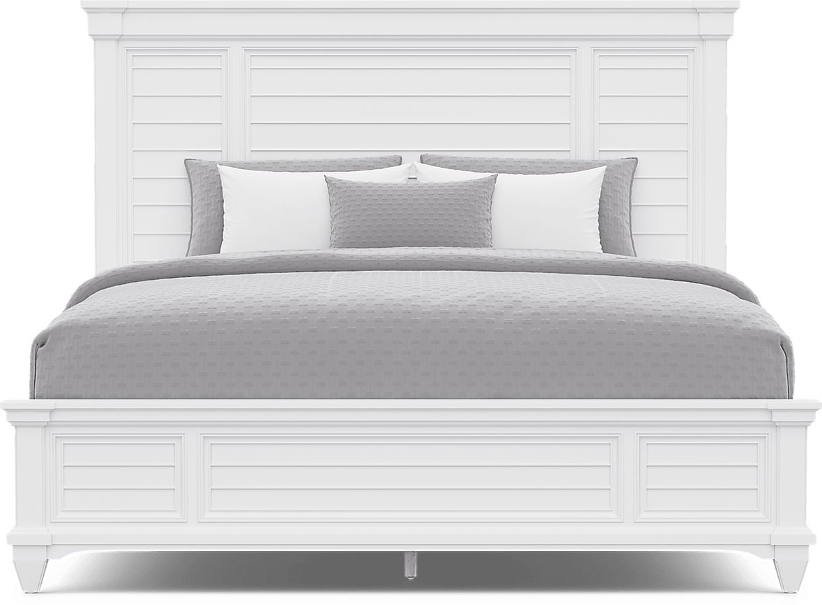 Hilton Head White Colors,White 3 Pc King Panel Bed | Rooms to Go