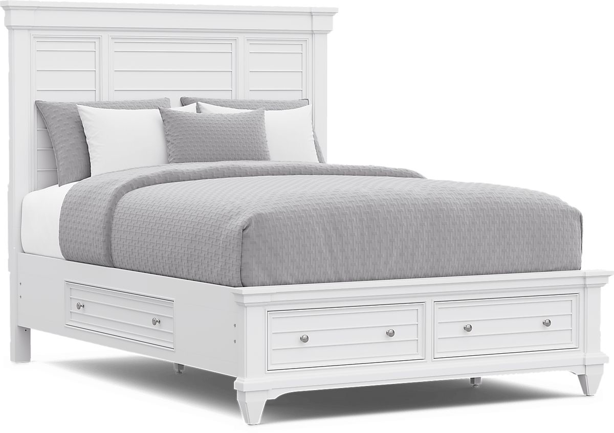 Hilton Head 5 Pc White Colors,White Queen Bedroom Set With Door Dresser ...