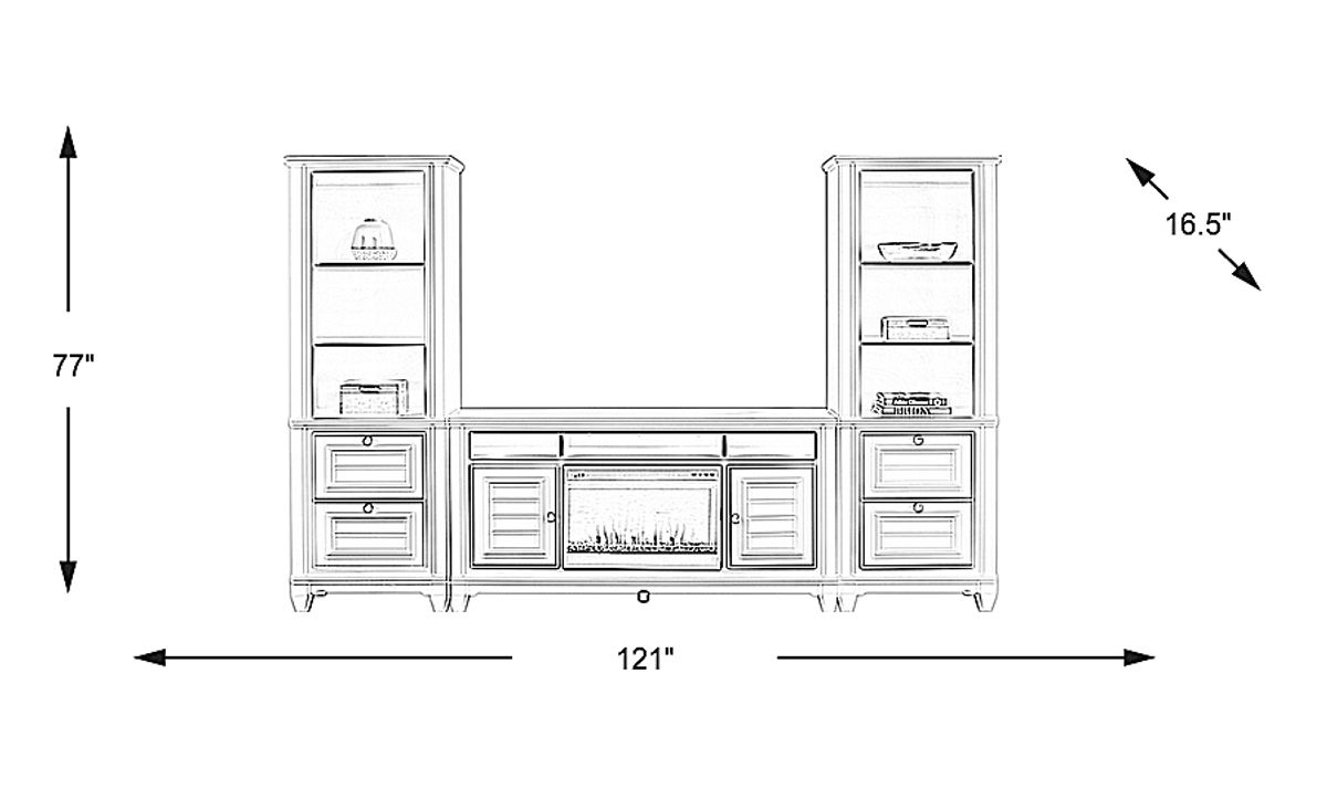 Hilton Head 4 Pc White Colors,White Wall Unit | Rooms to Go