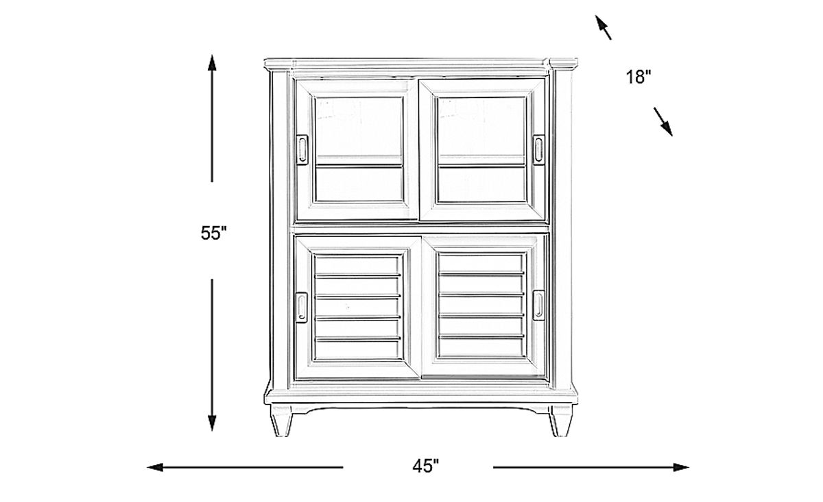 Hilton Head White Colors,White Curio | Rooms to Go