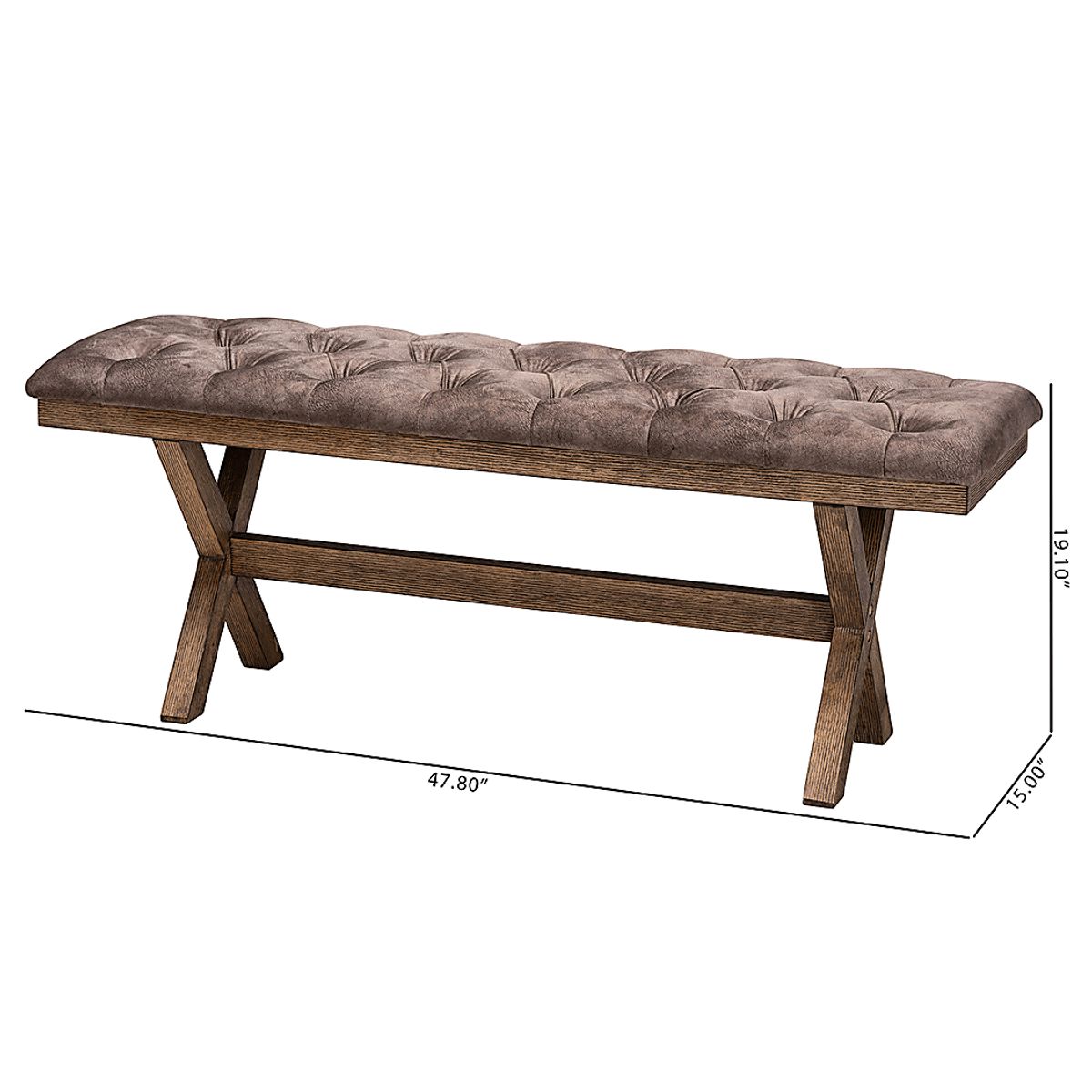 Hinthorne Brown Polyester Fabric Bench | Rooms to Go