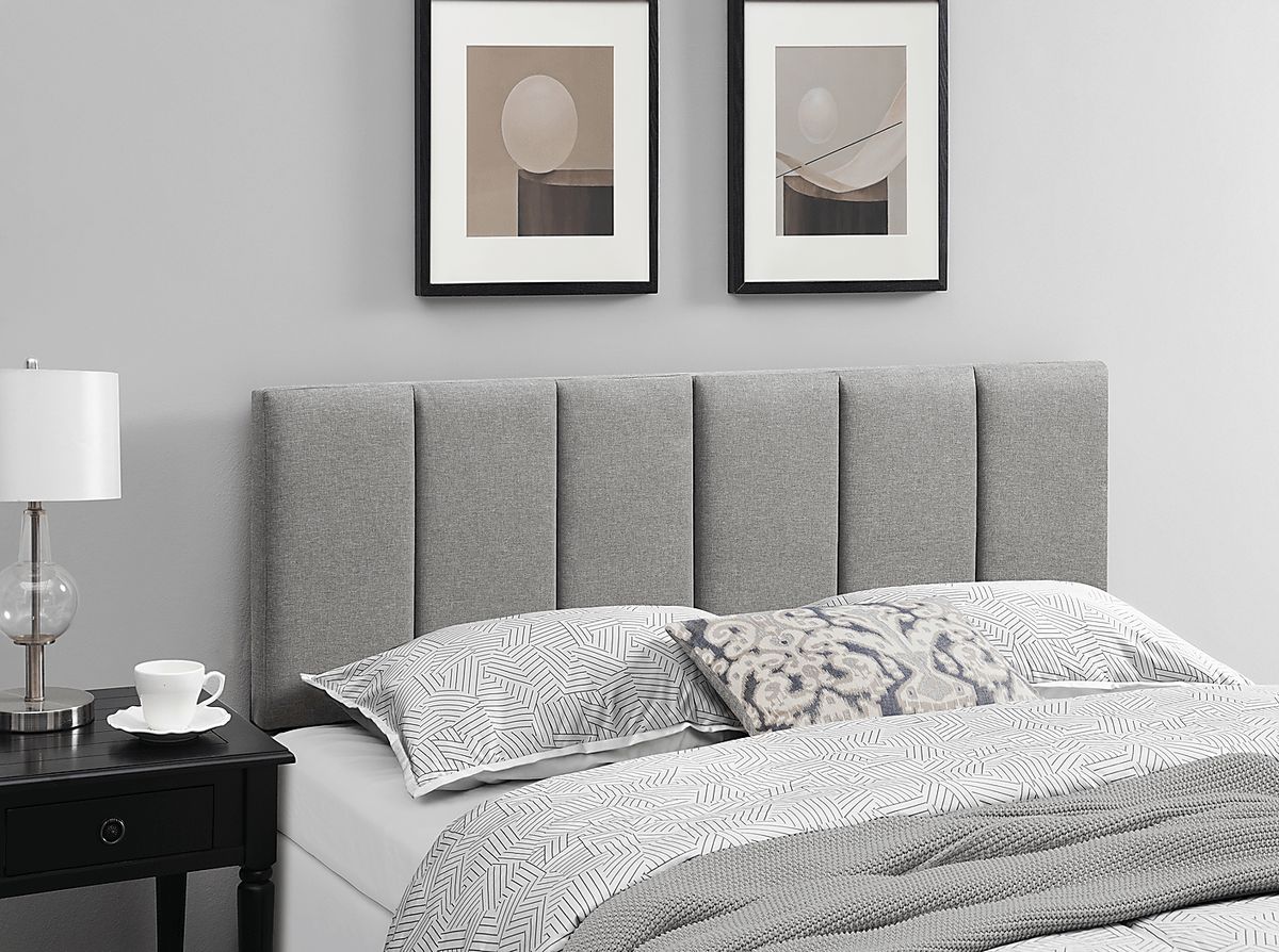 Hokuao Light Gray Polyester Fabric Queen Headboard | Rooms to Go