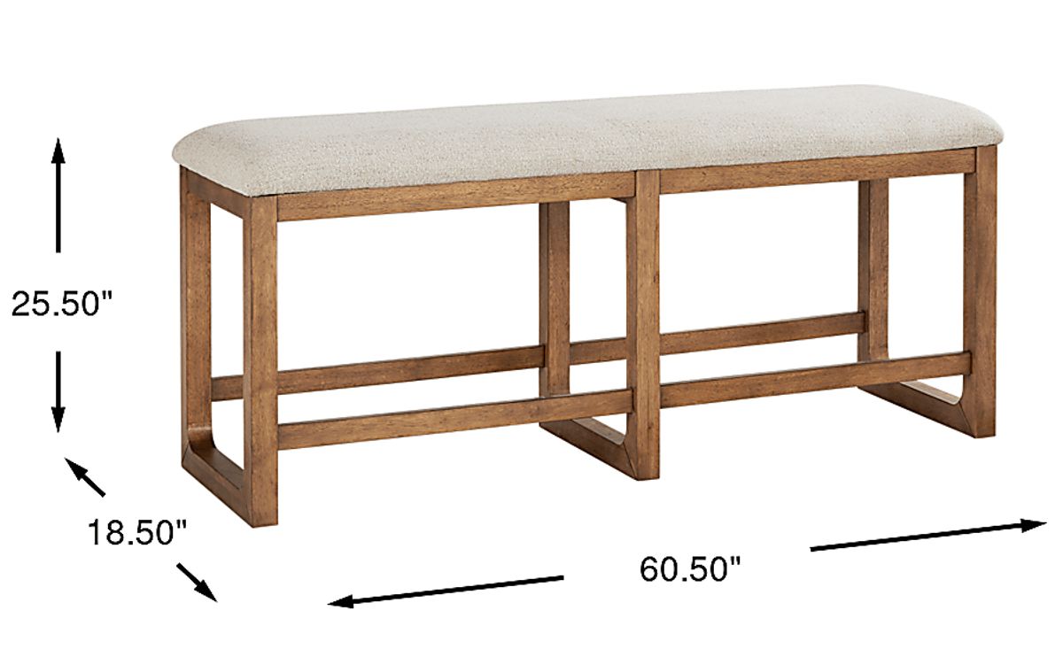 Holden Brown Dark Wood Counter Height Bench | Rooms to Go