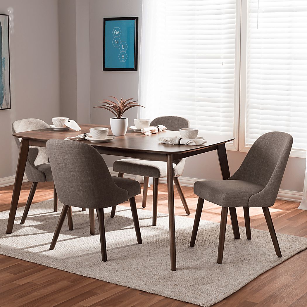 Hollilynn Walnut Dark Wood Dining Set | Rooms to Go
