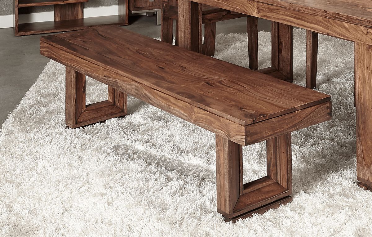 Holwyn Brown Dark Wood Dining Bench | Rooms to Go