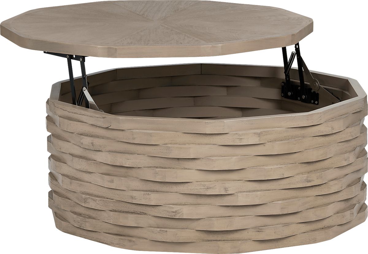 Hookmart Tan Light Wood Beige,Brown Cocktail Table | Rooms to Go