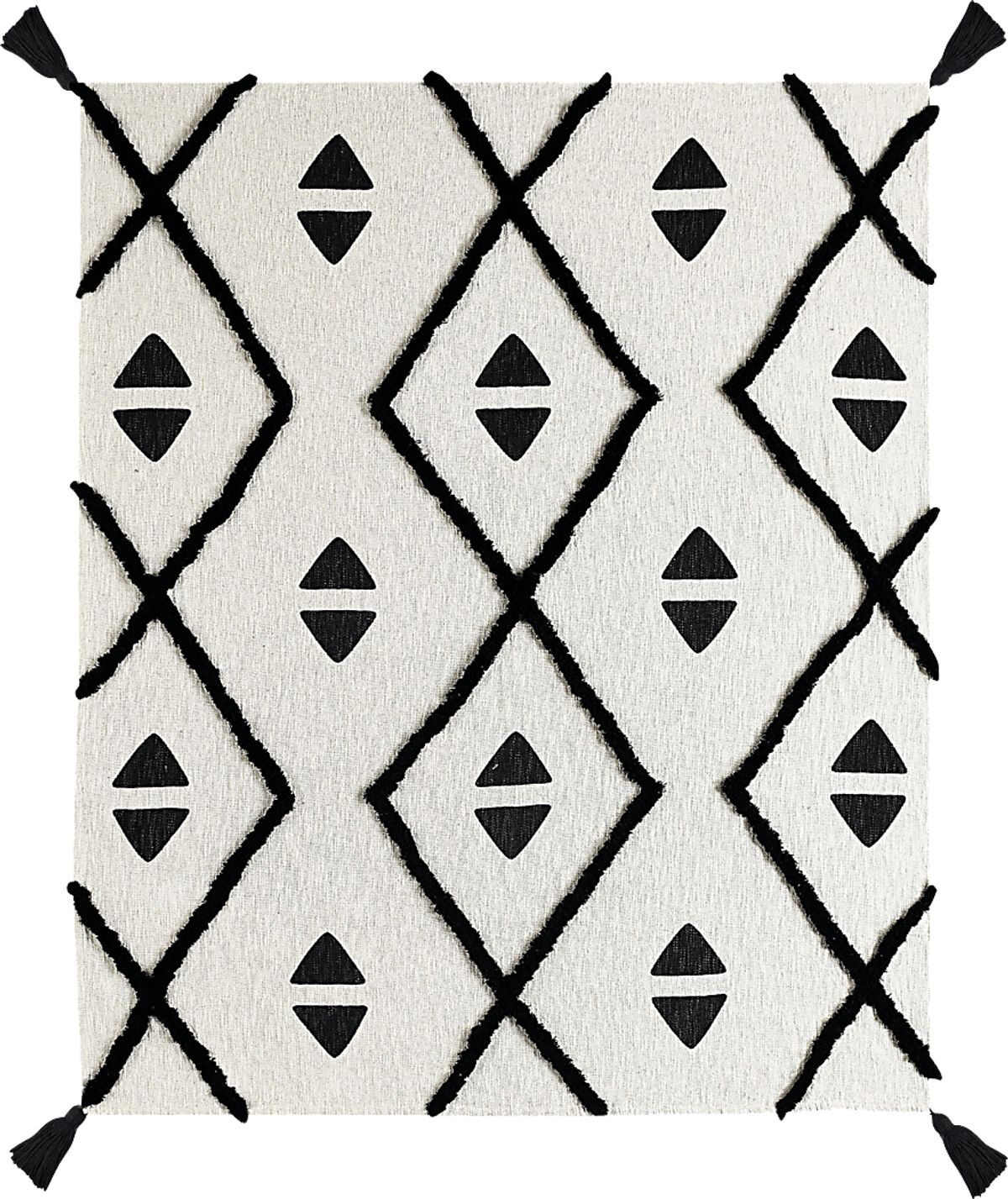 Hookstone III Black,White Throw Blanket | Rooms to Go