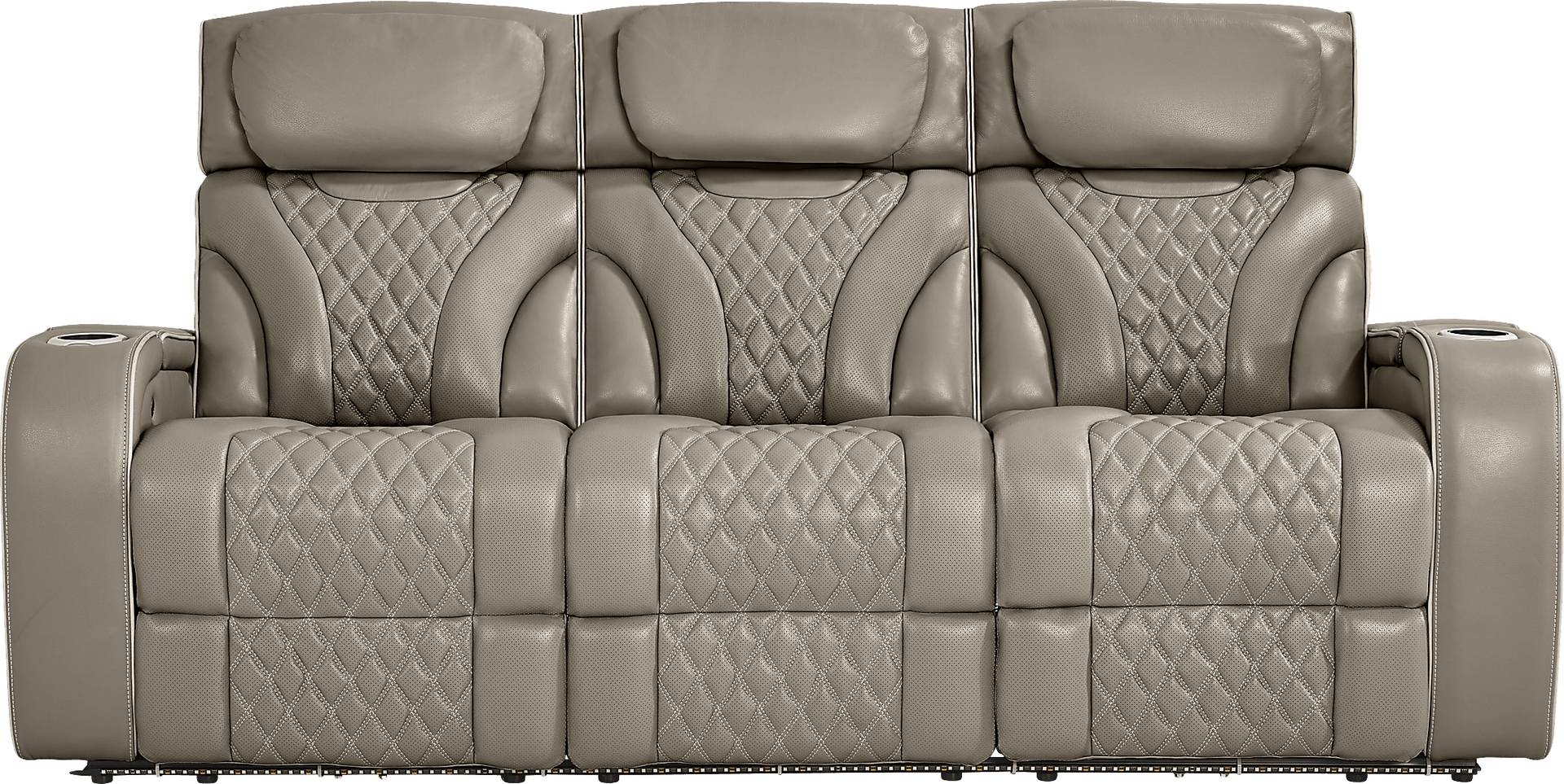 Horizon Ridge 5 Pc Beige Leather Triple Power Reclining Living Room Set ...