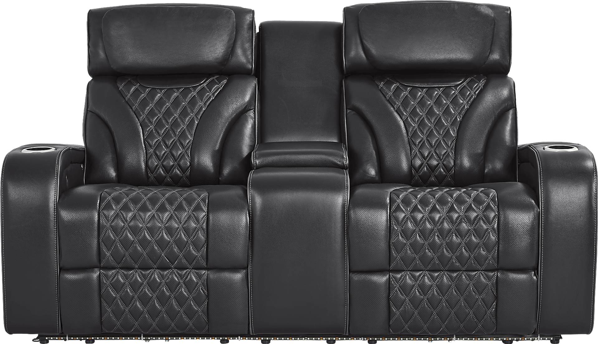 Horizon Ridge 2 Pc Black Leather Triple Power Reclining Living Room Set With Triple Power ...