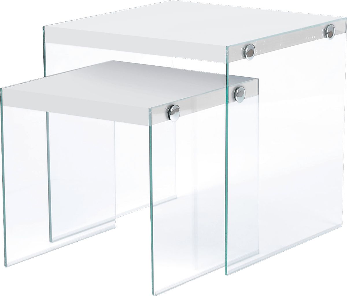 Housely White Colors,White Set Of 2 Nesting Tables | Rooms to Go