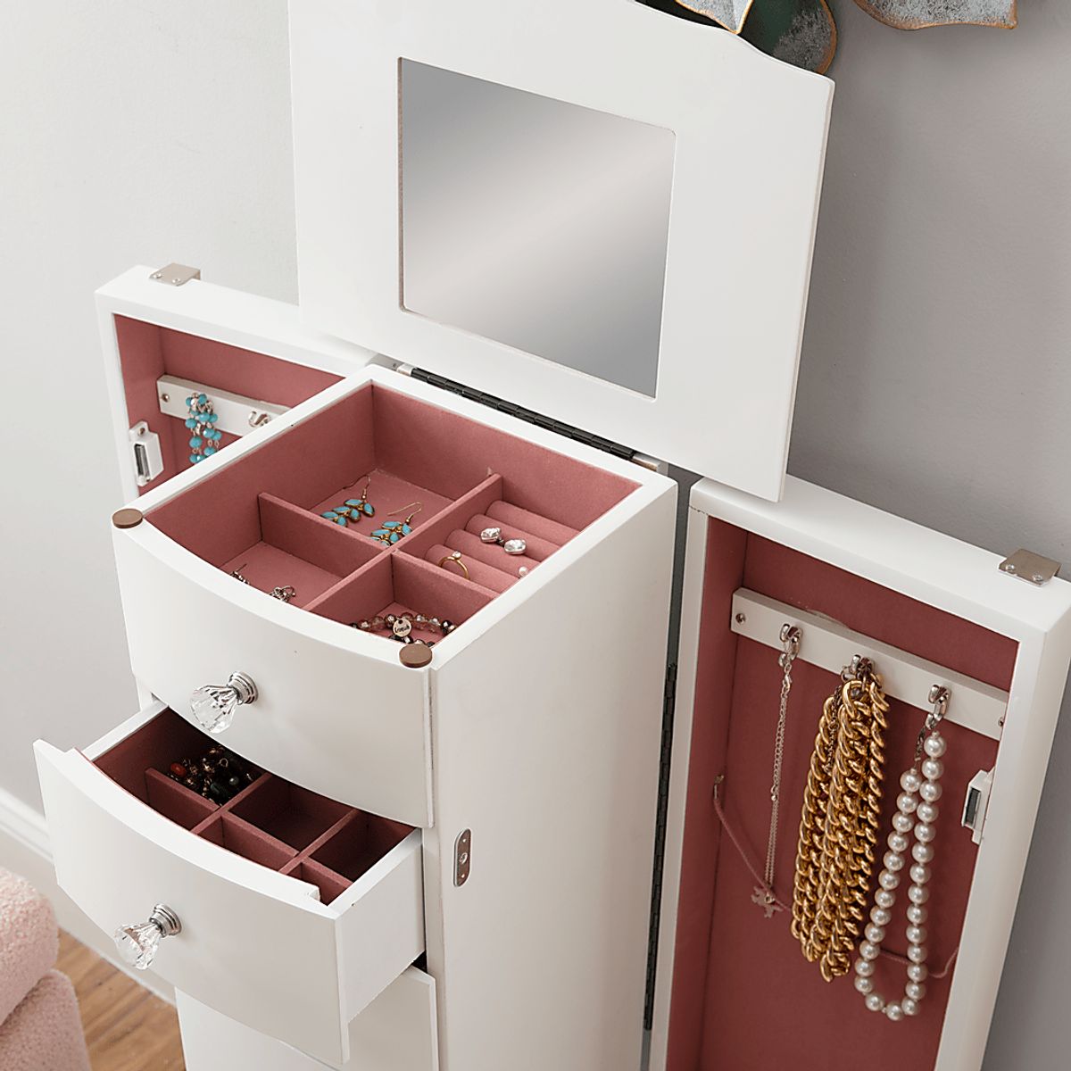 Howison White Colors,White Jewelry Armoire | Rooms to Go