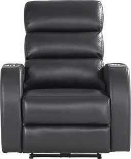 Hudson Heights Black Polyester Fabric Power Recliner | Rooms to Go