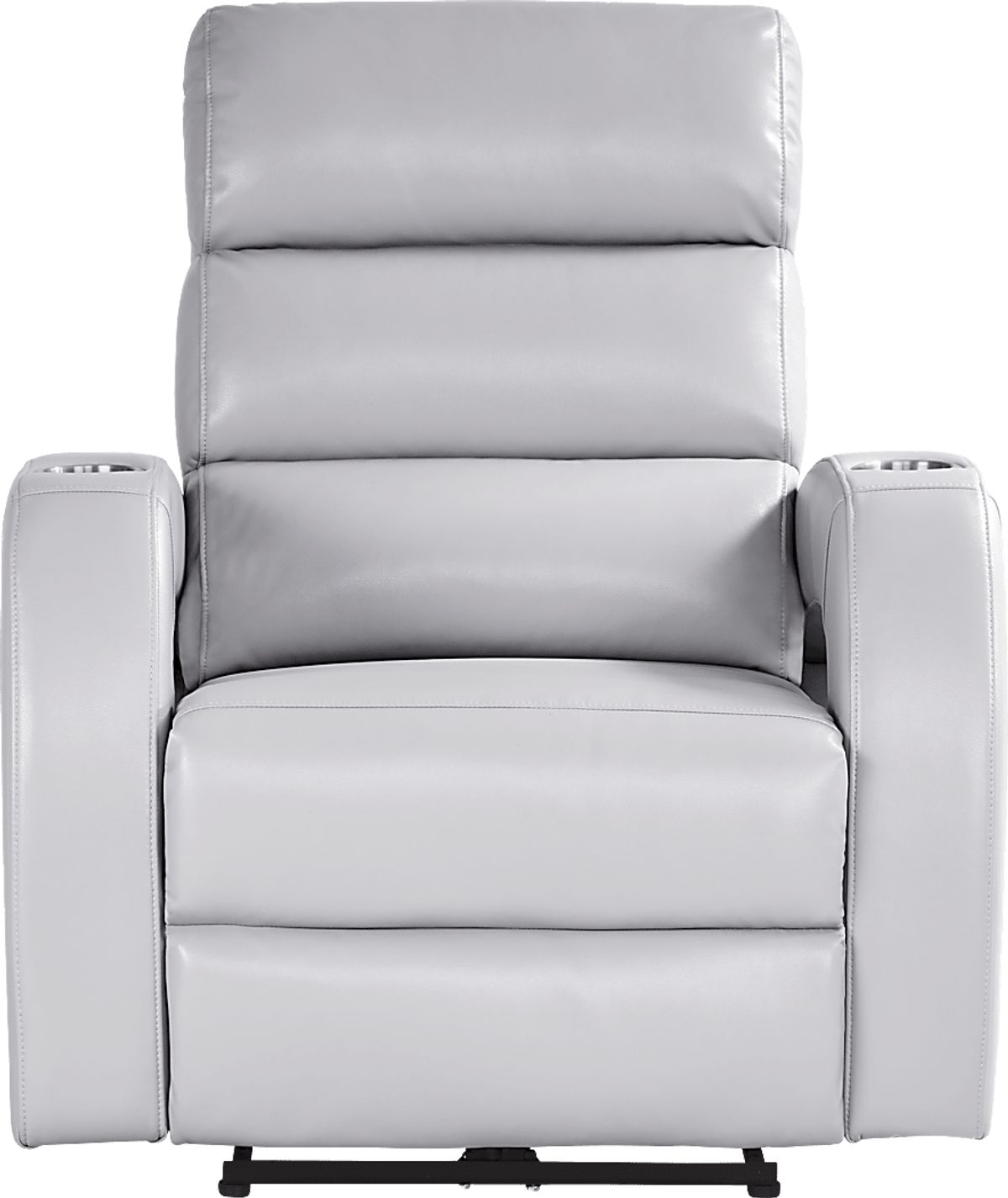 Hudson Heights Platinum Beige Polyester Fabric Power Recliner | Rooms to Go