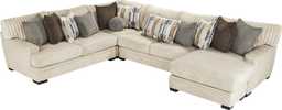 Cindy Crawford Hudson Street Beige Knitted 3 Pc With Chaise Right Arm ...