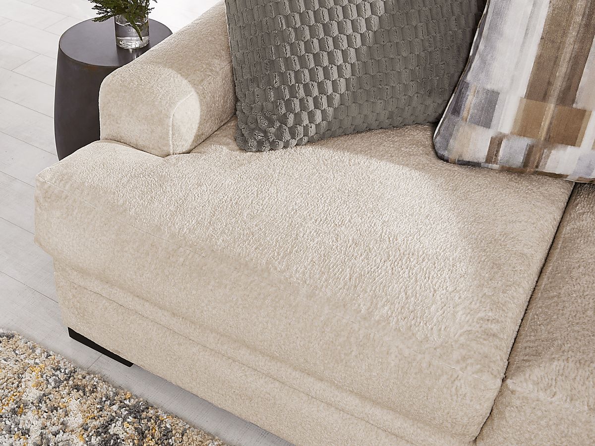 Cindy Crawford Hudson Street Beige Knitted Right Arm 3 Pc Sectional ...