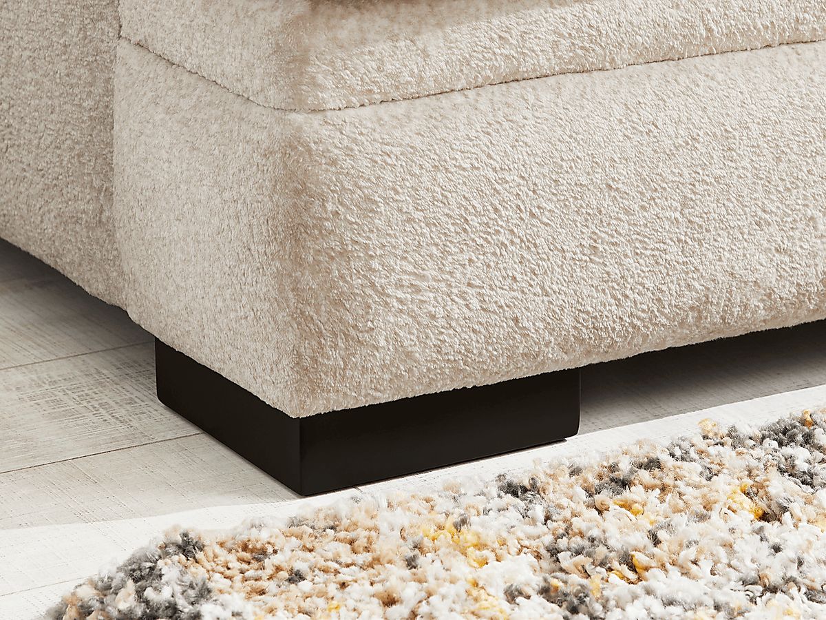 Cindy Crawford Hudson Street Beige Knitted Right Arm 3 Pc Sectional ...