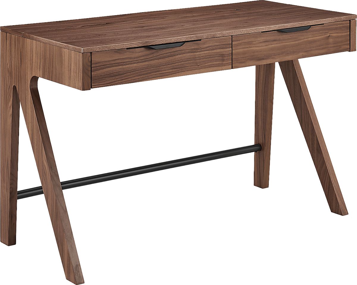 Hueneme Brown Dark Wood Desk | Rooms to Go
