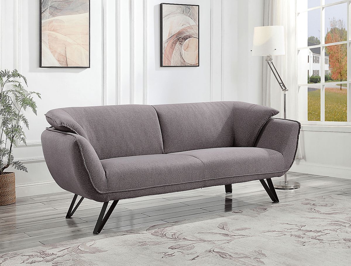 Hugus Gray Polyester Fabric Sofa | Rooms to Go